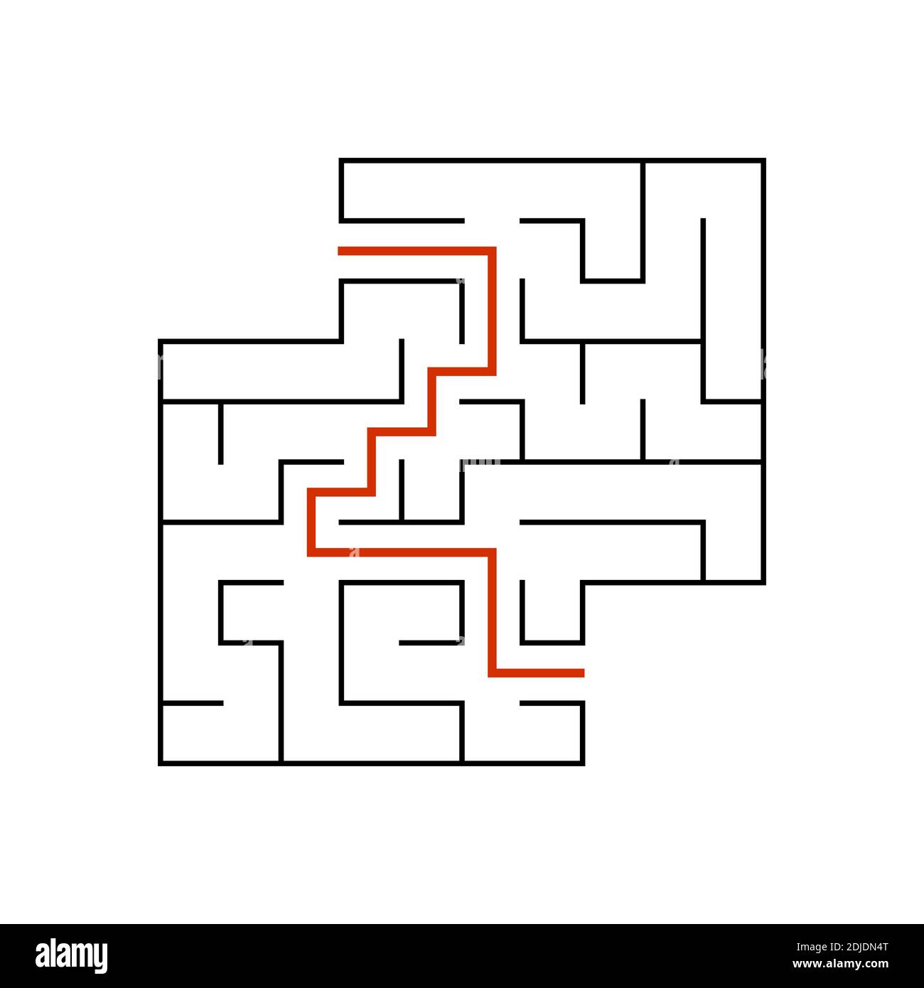 Black square maze with entrance and exit. An interesting game for ...