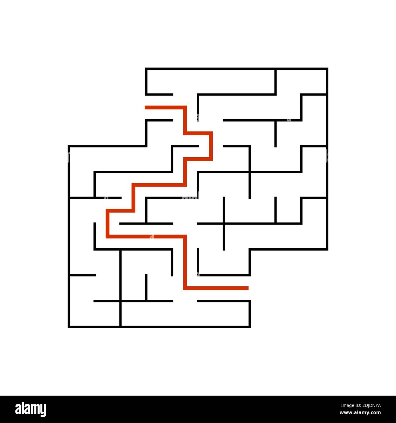Black square maze with entrance and exit. An interesting game for ...