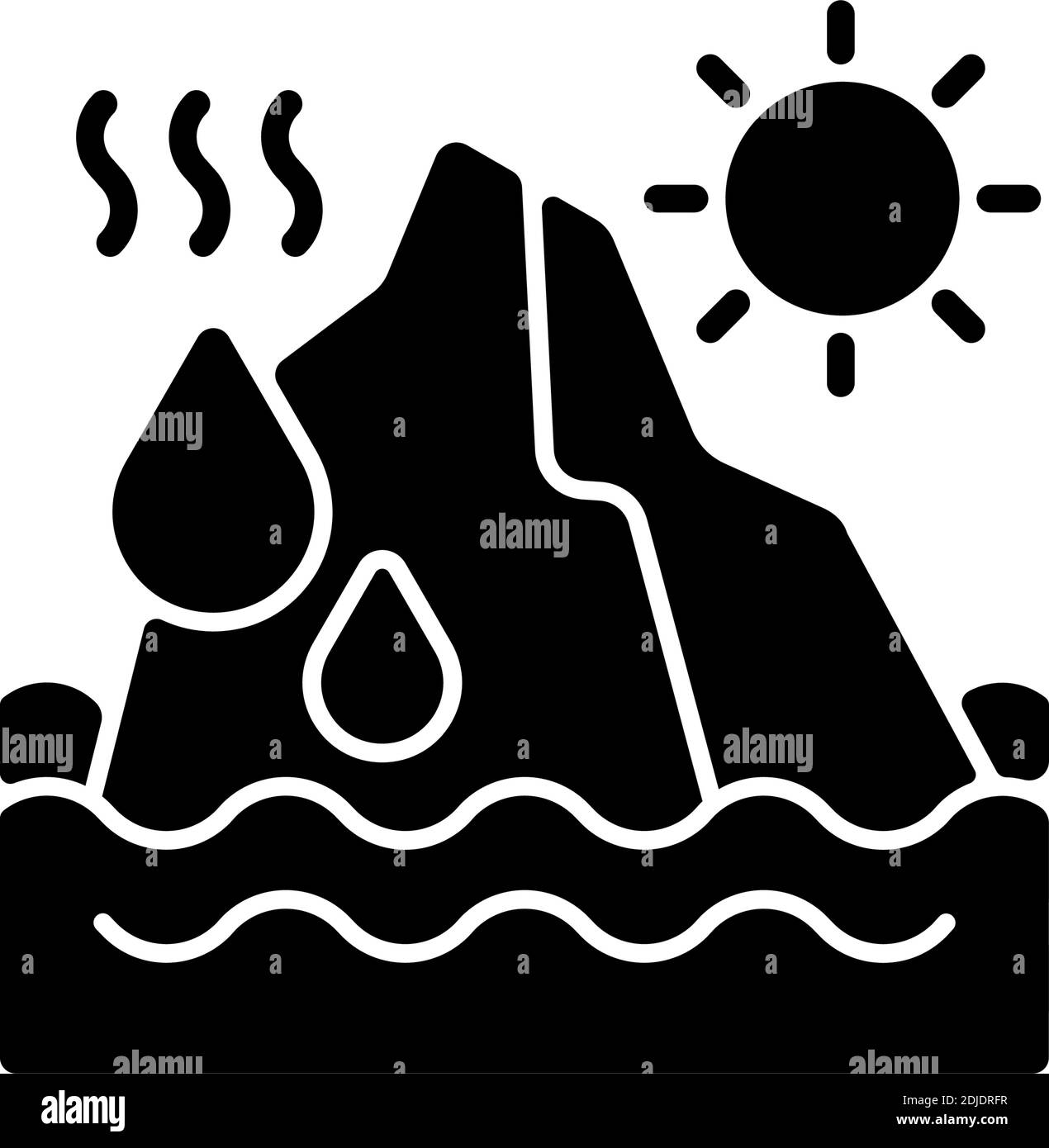 Melting glaciers climate change Black and White Stock Photos & Images ...