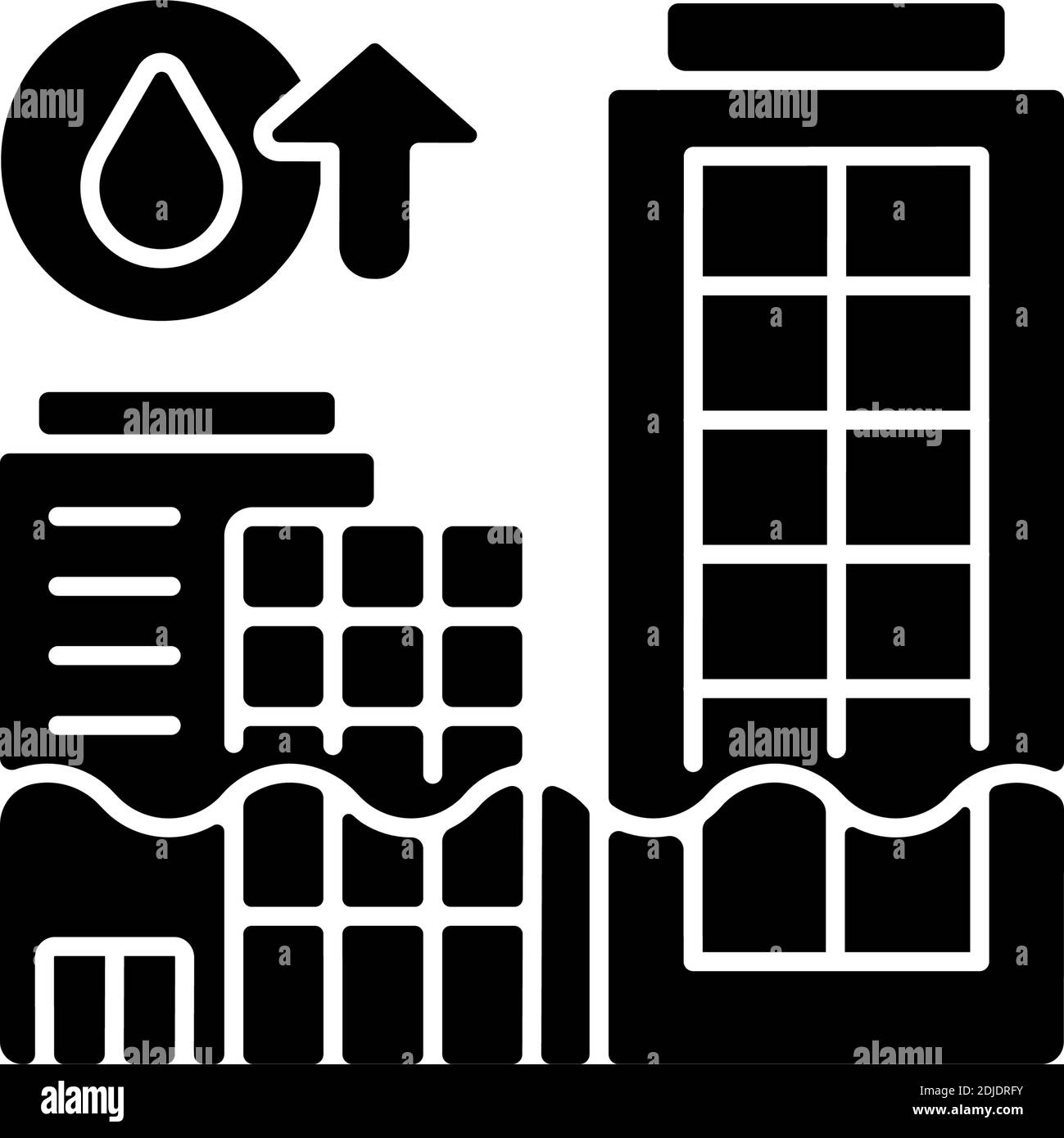 Rising ocean level illustration Stock Vector Images - Alamy
