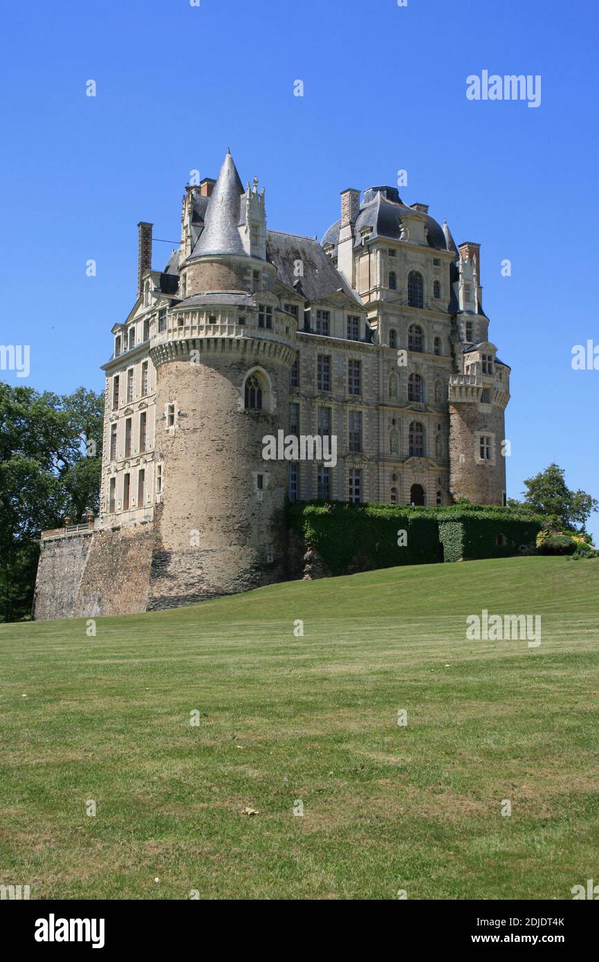 renaissance castle in brissac in france Stock Photo - Alamy