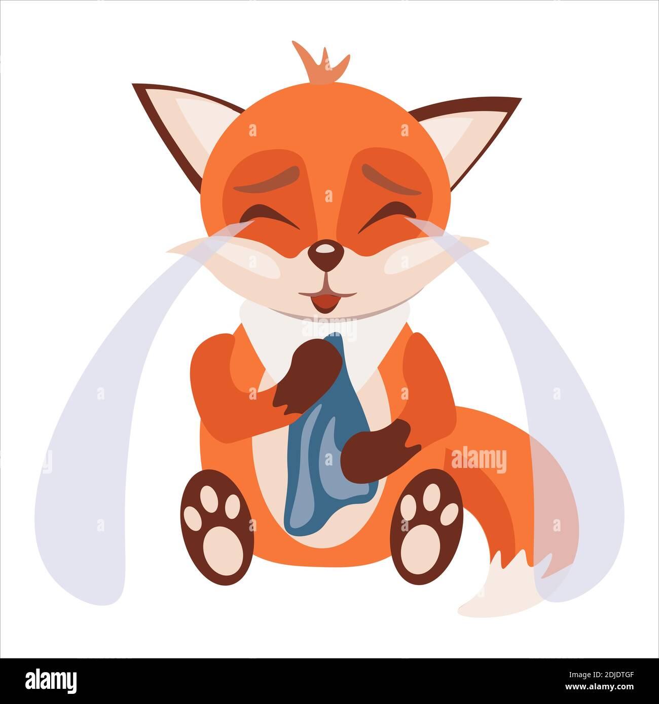 Little red fox very sad crying Stock Vector Image & Art - Alamy