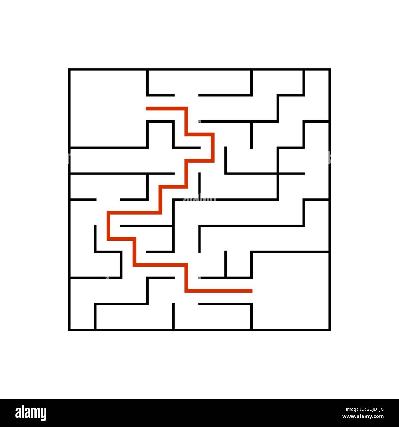 Black square maze with entrance and exit. An interesting game for ...