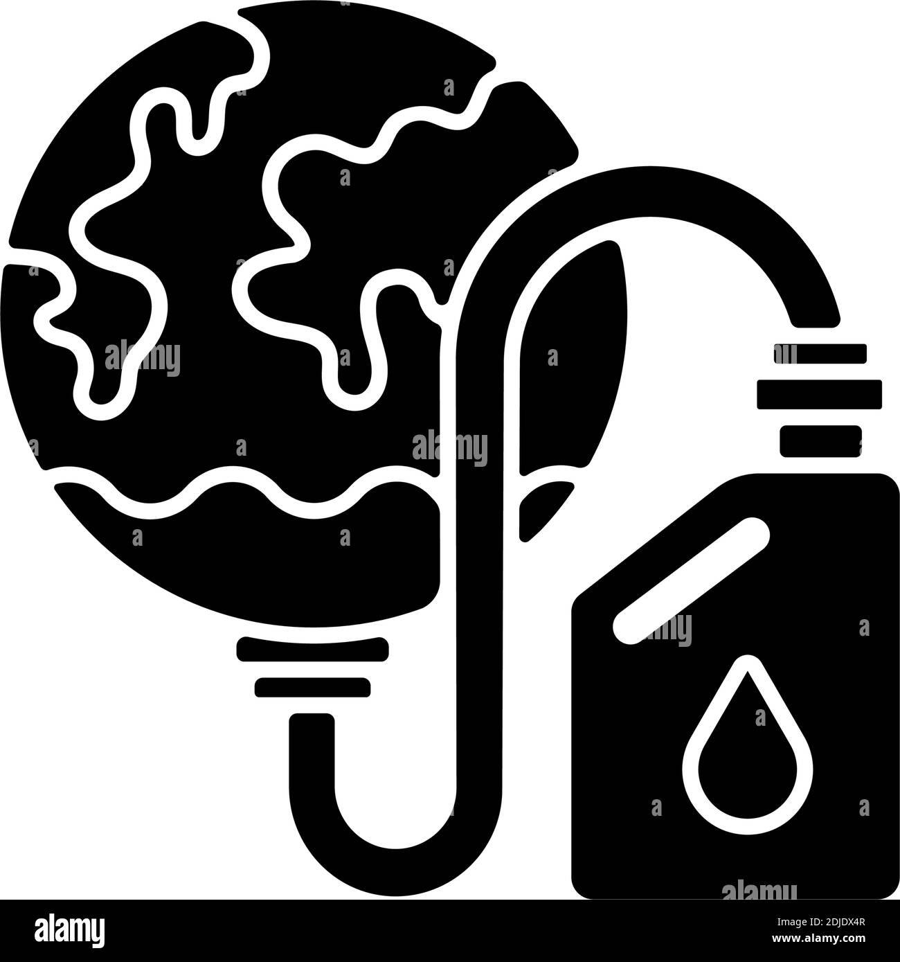 Biological resources depletion black glyph icon Stock Vector Image ...