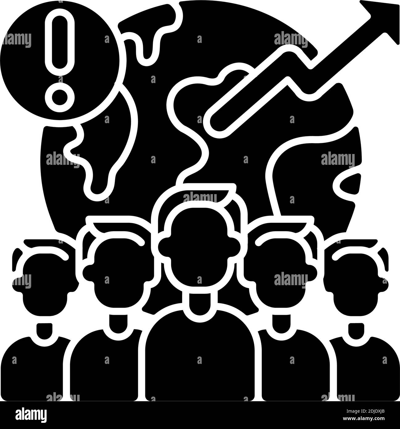 Overpopulation black glyph icon Stock Vector Image & Art - Alamy