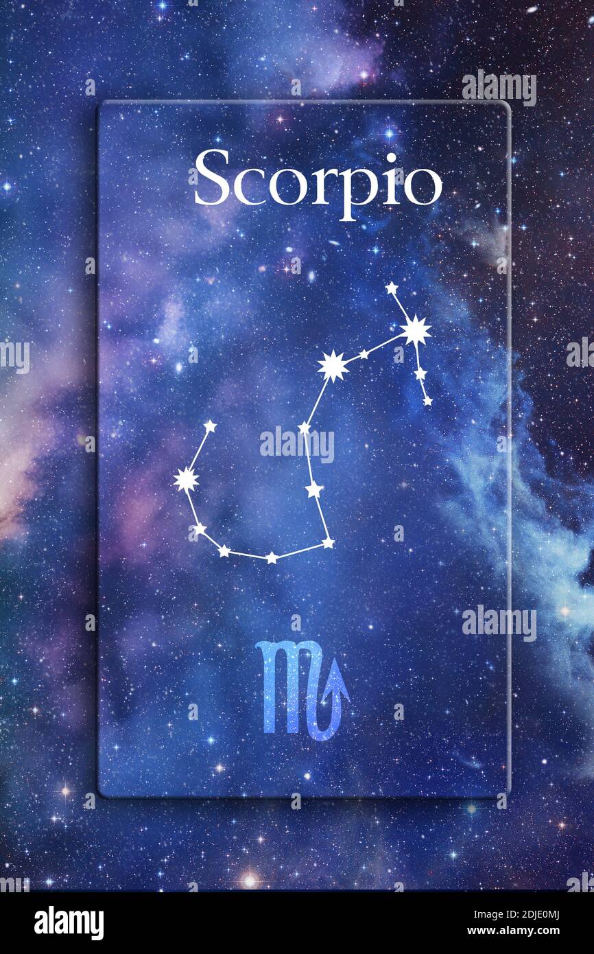 astrology symbol and constellation of zodiac sign of Scorpio Stock ...