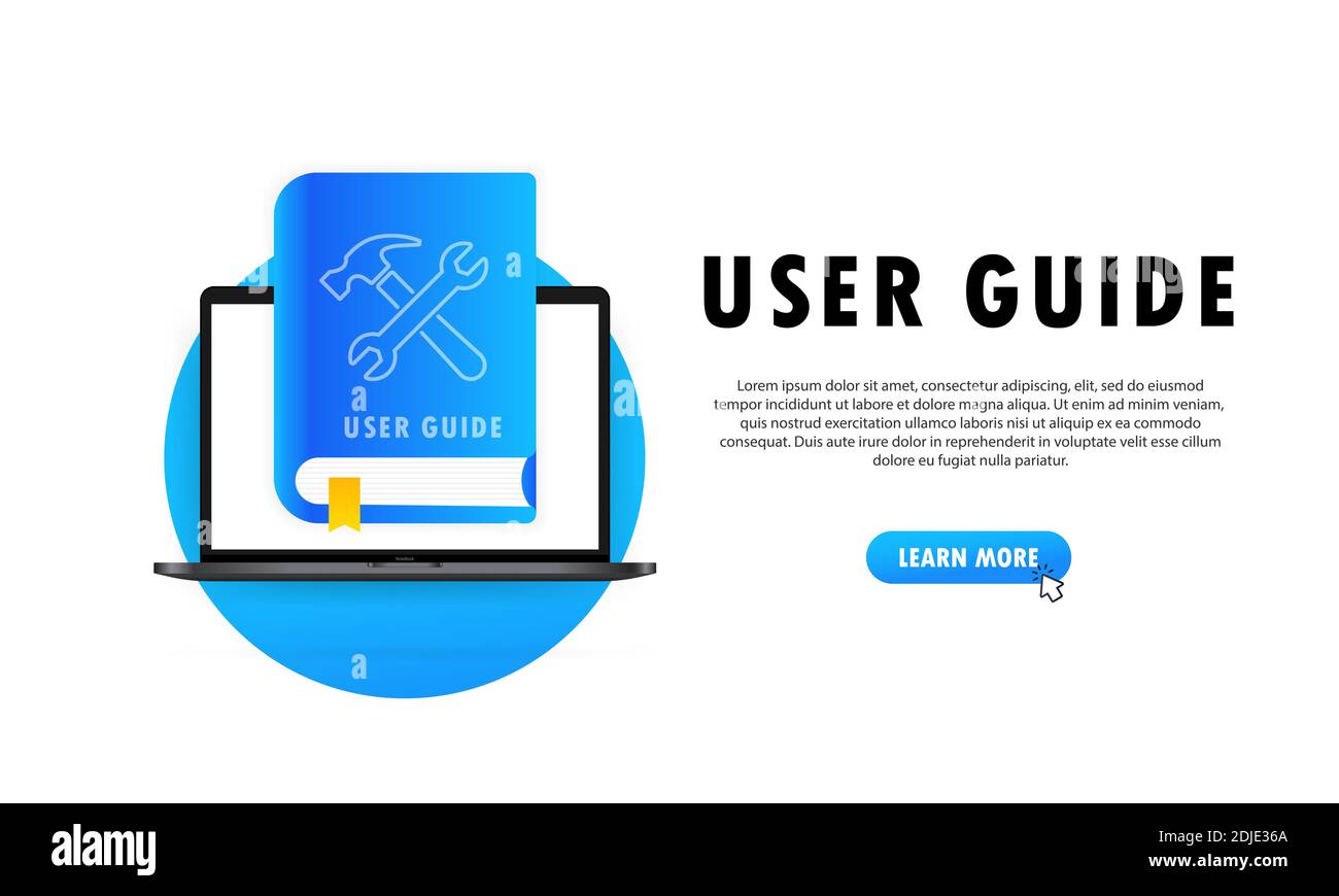 Concept User Guide FAQ book for web page, banner, social media. User ...