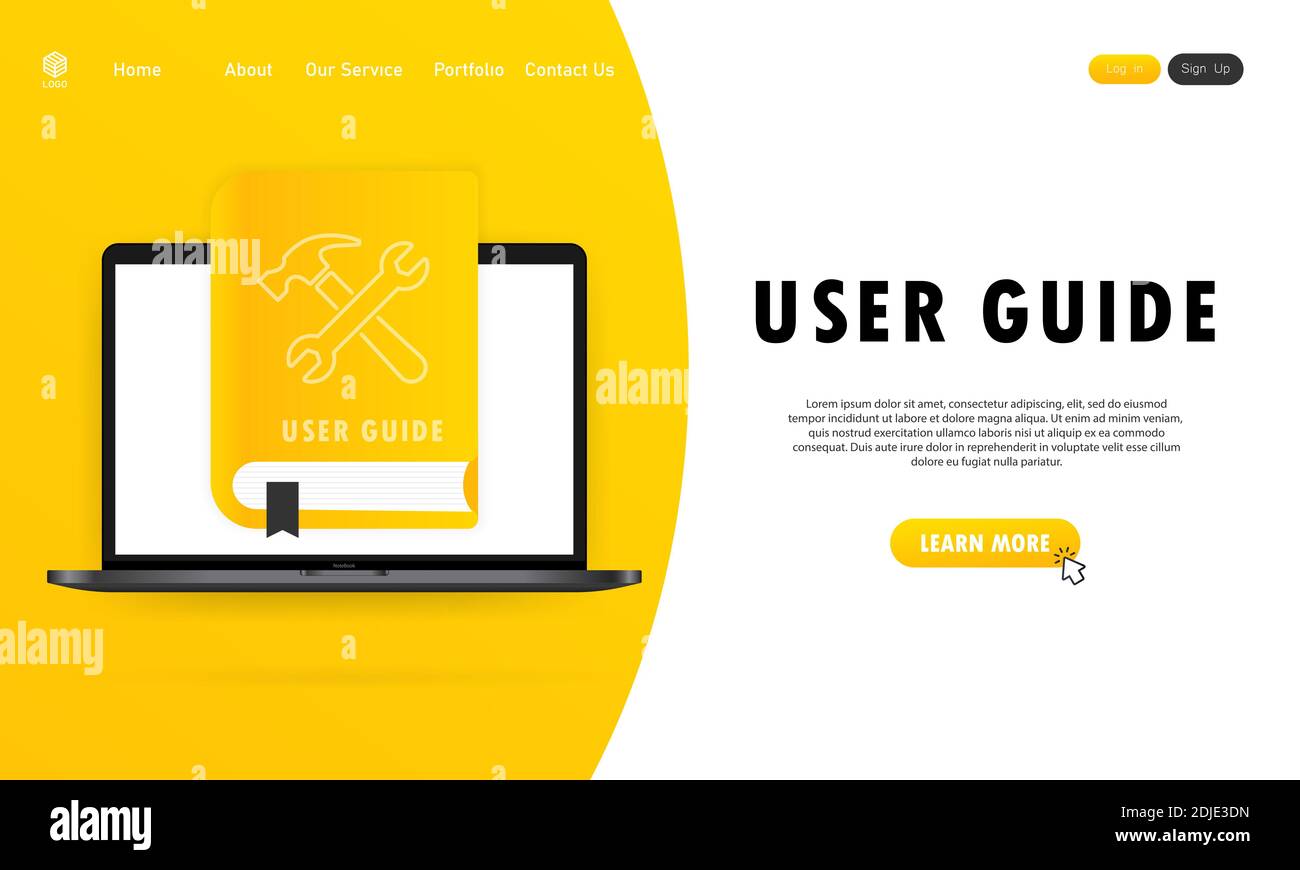 Concept User Guide FAQ book for web page, banner, social media. User ...