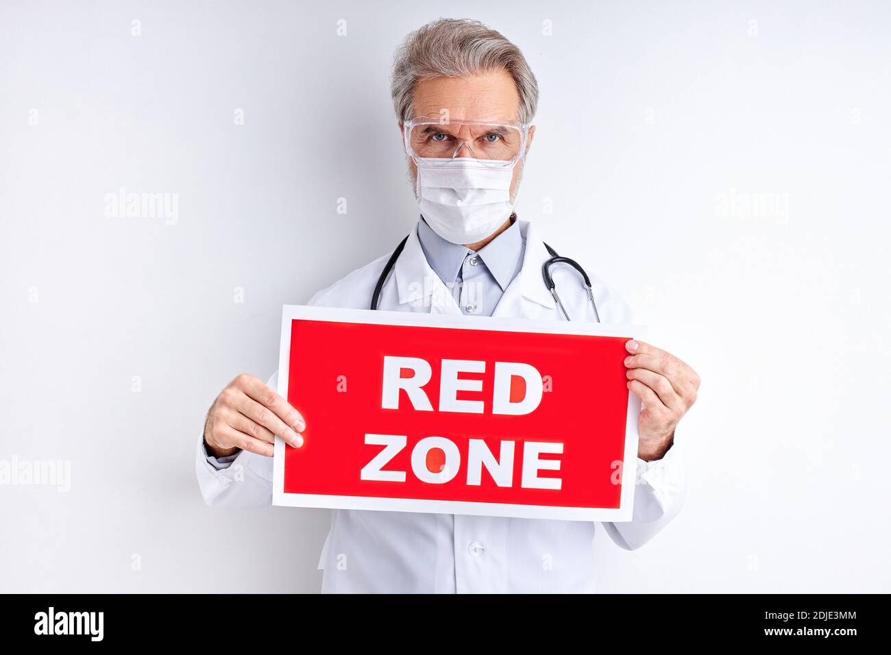 Doctor warning portrait mature hi-res stock photography and images - Alamy