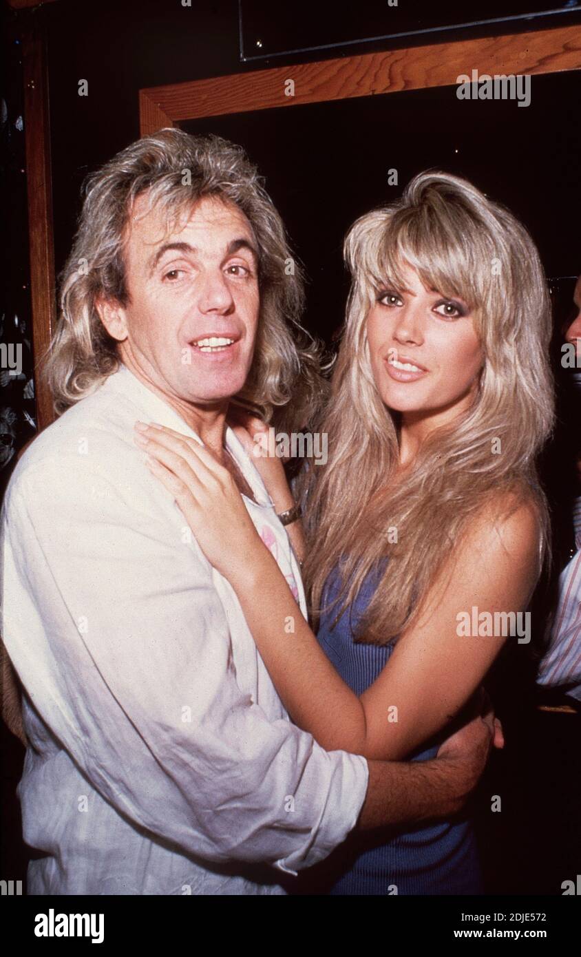 London. UK. LIBRARY. Mandy Smith and Peter Stringfellow in late 1980s ...