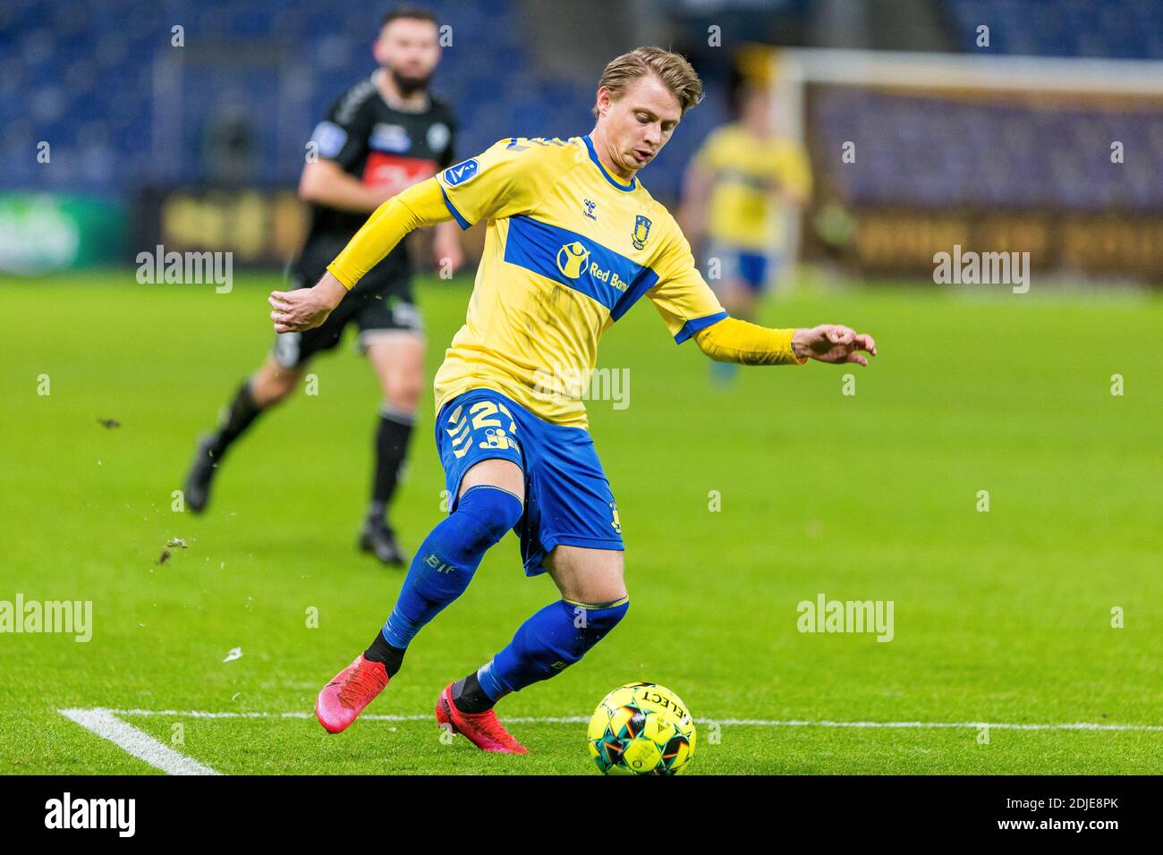 Broendby, Denmark. 13th Dec, 2020. Simon Hedlund (27) of Broendby IF ...