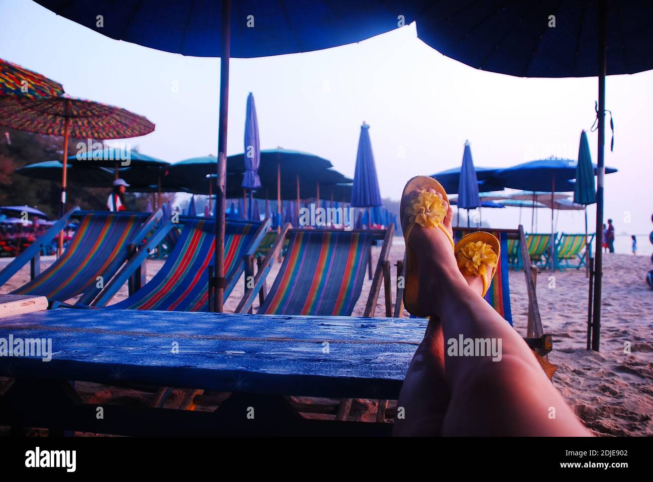 First person perspective on beach hi-res stock photography and images ...