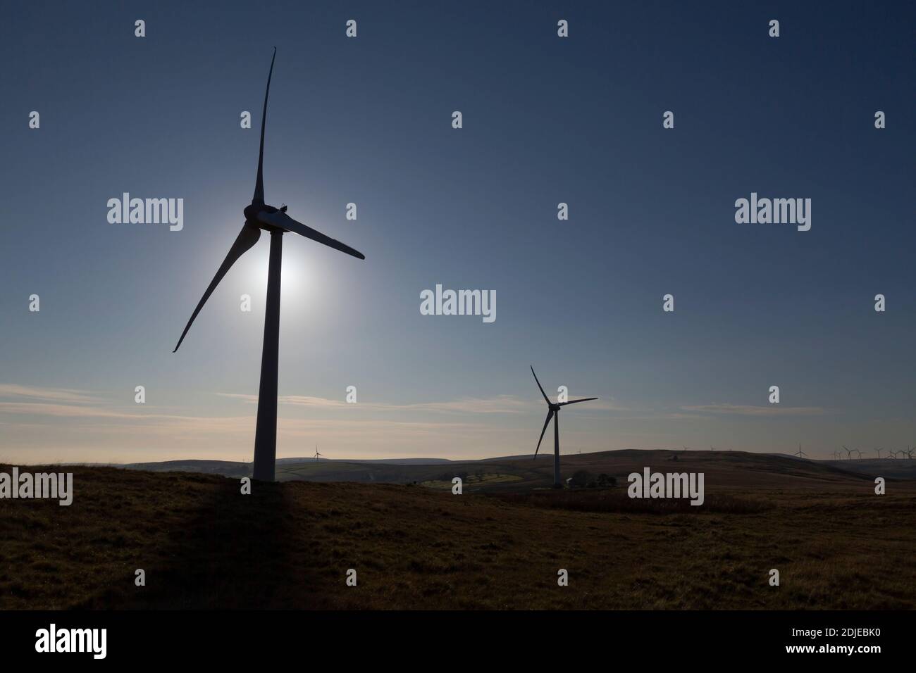 Wind turbines in Wales Stock Photo - Alamy