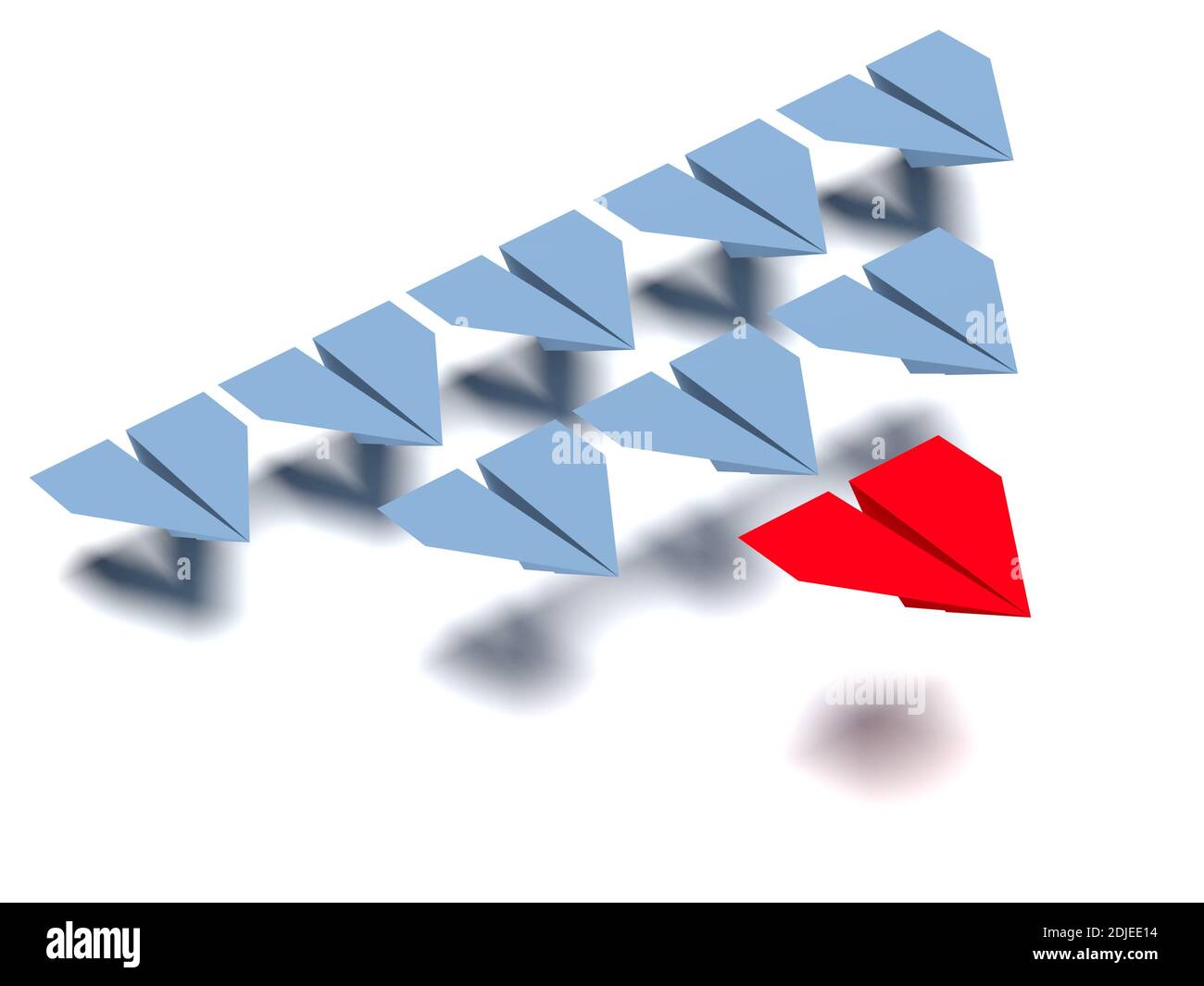 Flying paper planes airplane Cut Out Stock Images & Pictures - Alamy