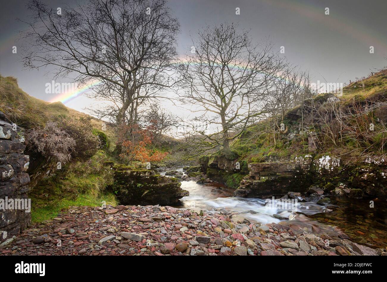 Double rainbow over the river Tawe Stock Photo - Alamy