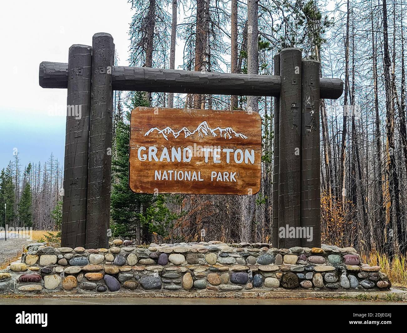 Grand teton national park sign hi-res stock photography and images - Alamy