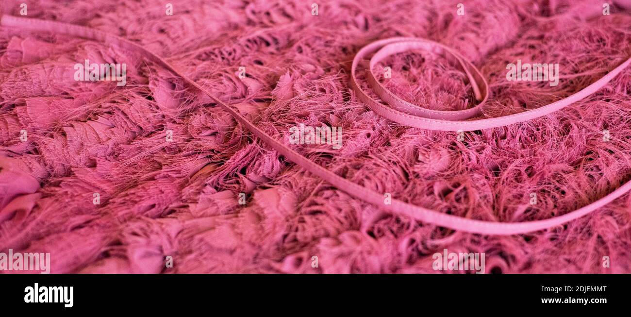 Pink background from chiffon texture and curly cord. Crappy texture and ...