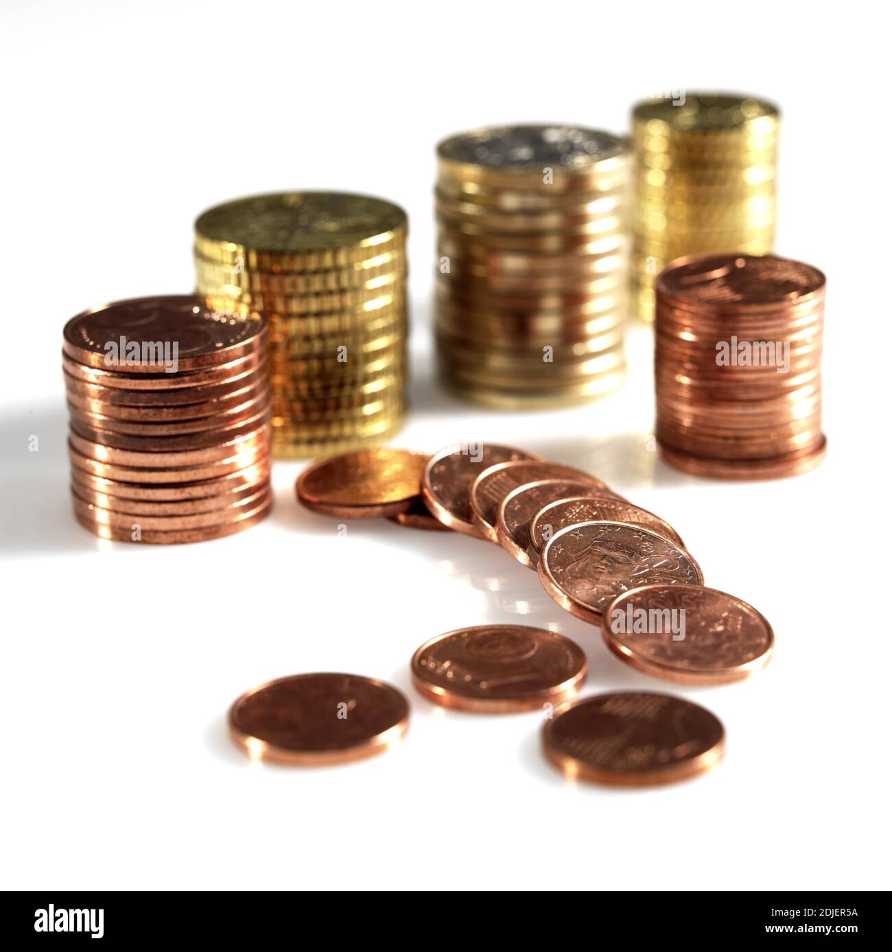 Pile of Euro Coins Stock Photo - Alamy