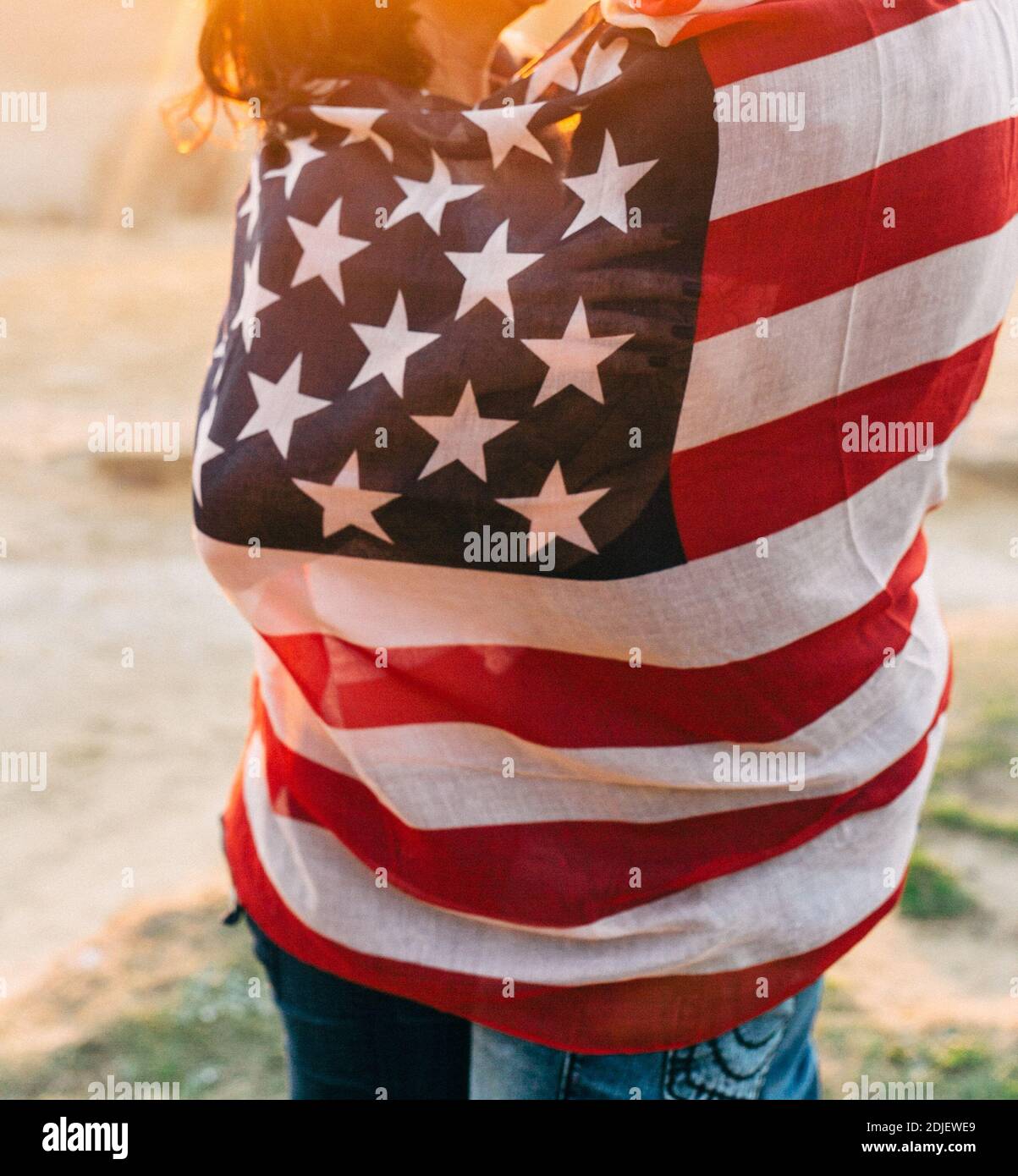 Wrapped red flag hi-res stock photography and images - Alamy