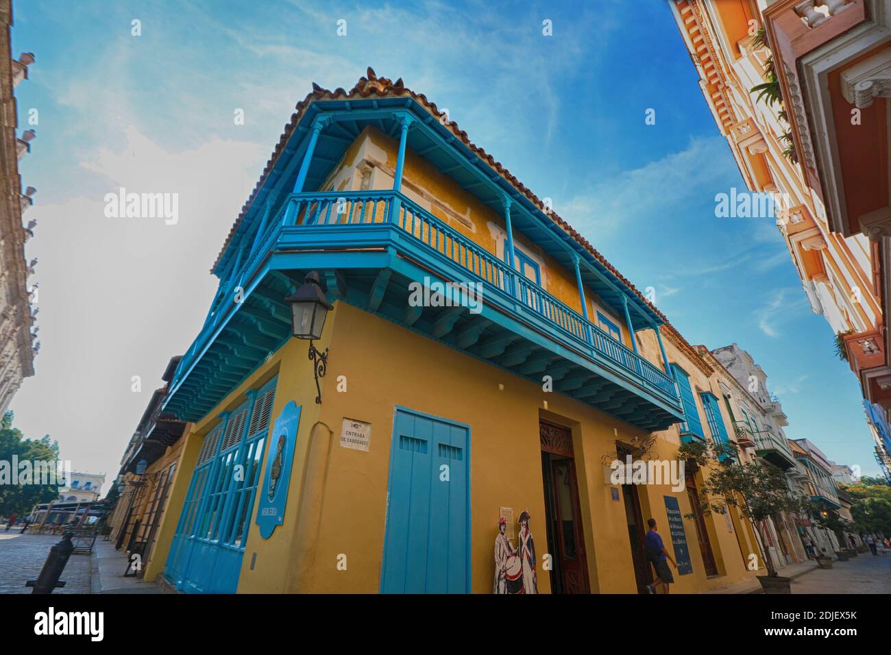Colorful colonial buildings, Havana, Cuba Stock Photo - Alamy