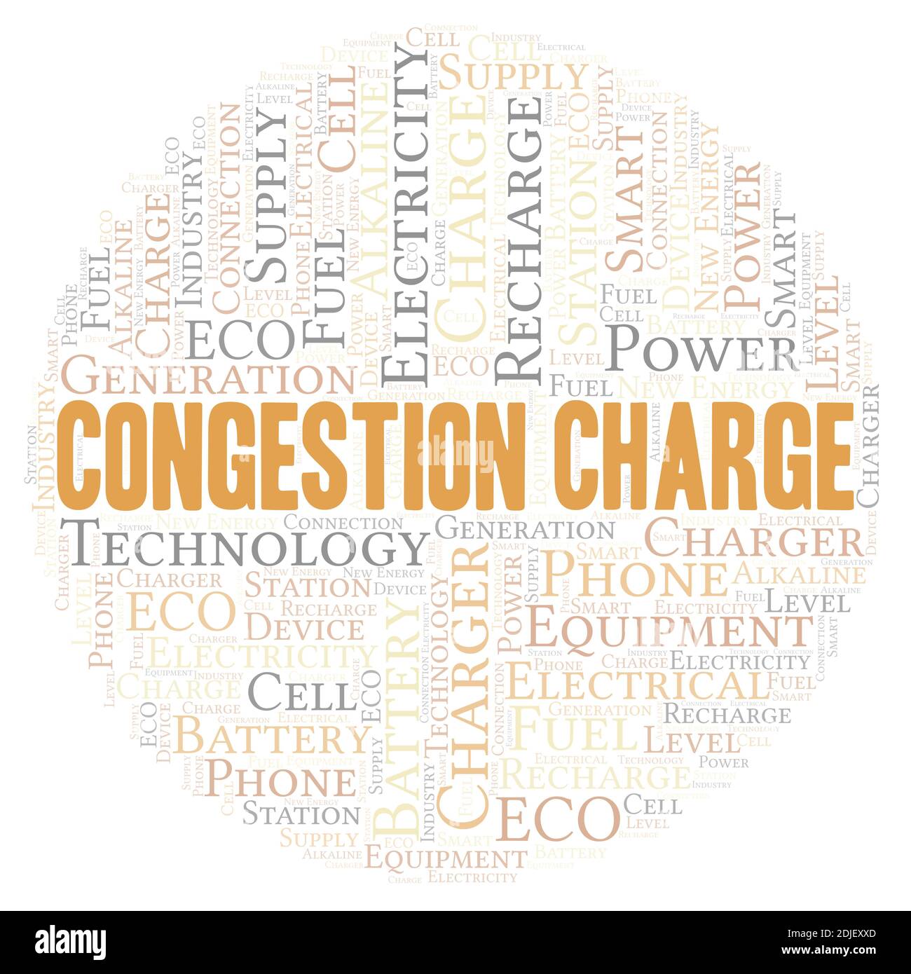 Congestion Charge typography word cloud create with text only Stock ...