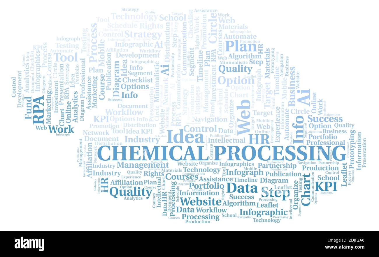 Chemical Processing typography word cloud create with text only Stock ...