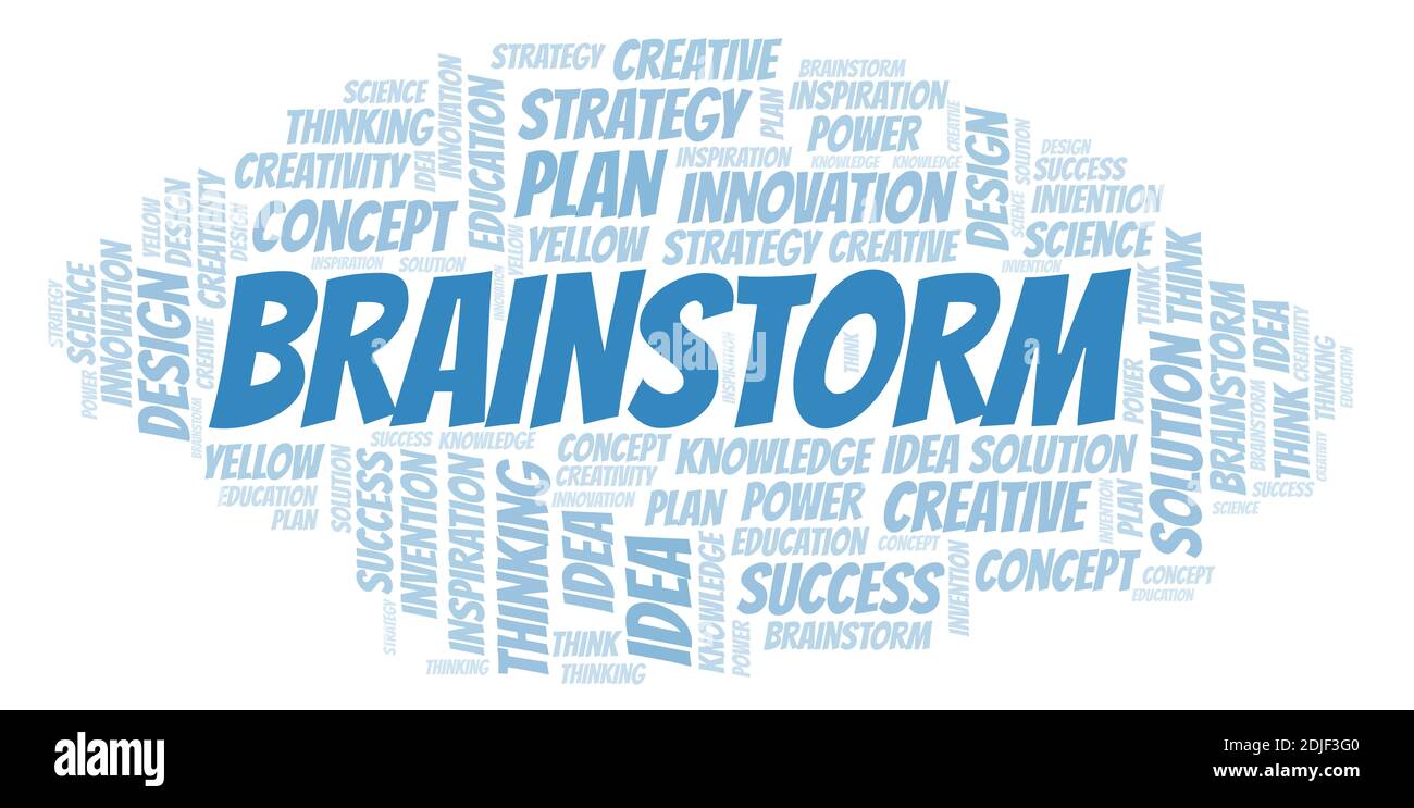Brainstorm word cloud concept illustration Cut Out Stock Images ...