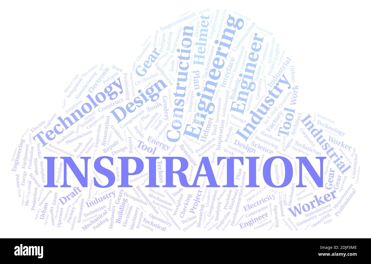 Inspiration typography word cloud create with text only Stock Photo - Alamy