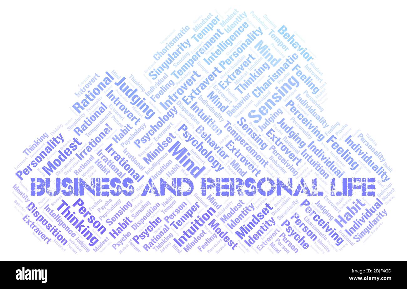 Business And Personal Life typography word cloud create with text only ...