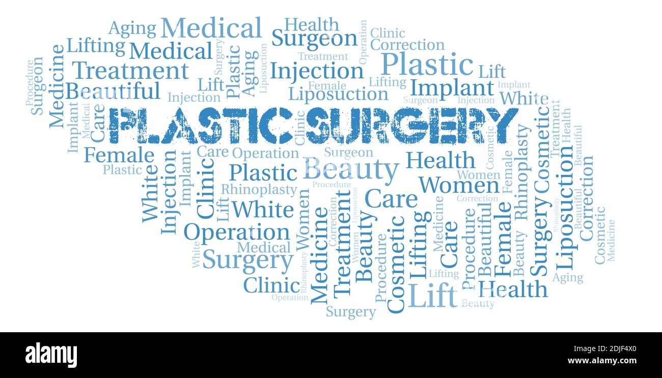 Plastic Surgery typography word cloud create with text only Stock Photo ...