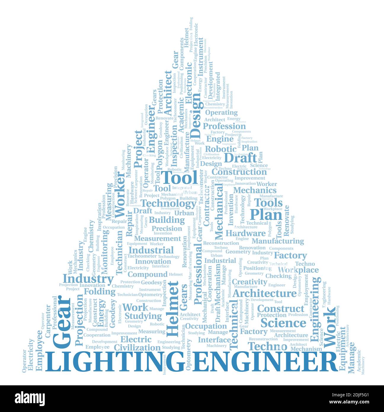 Lighting Engineer typography word cloud create with text only Stock ...