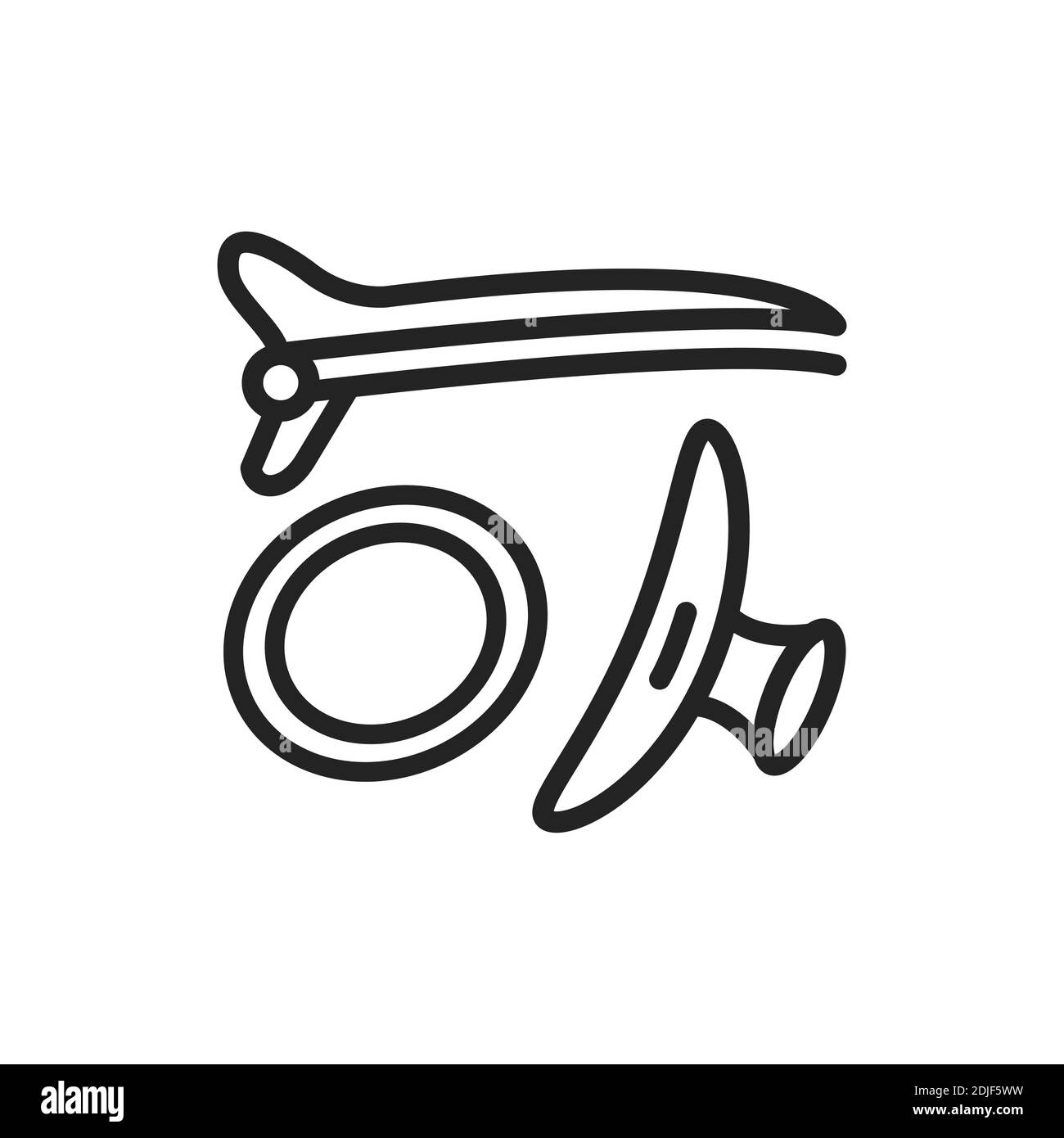 Contour beauty girl hairstyle Cut Out Stock Images & Pictures - Alamy