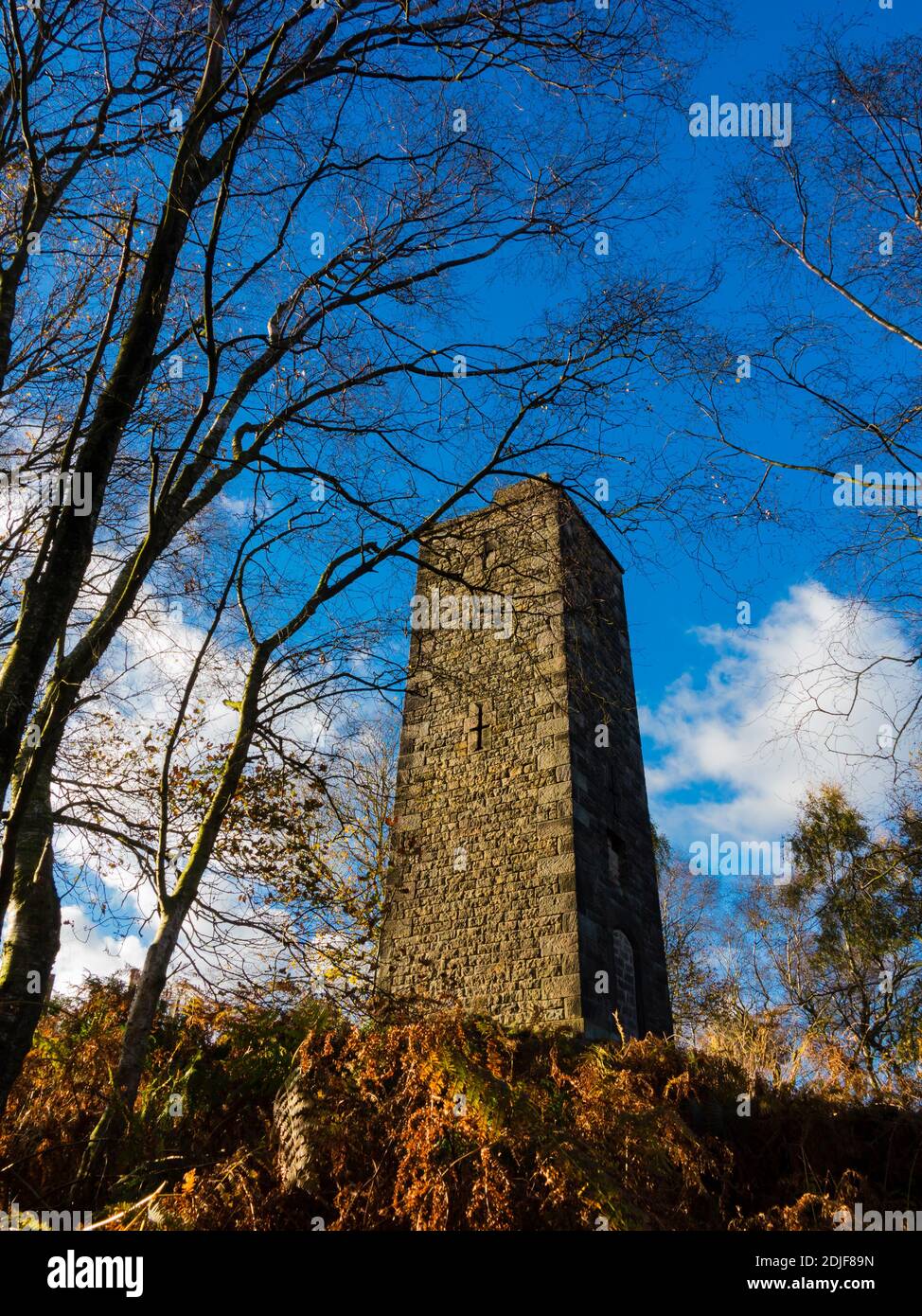The Earl Grey Tower on Stanton Moor in the Peak District National Park ...
