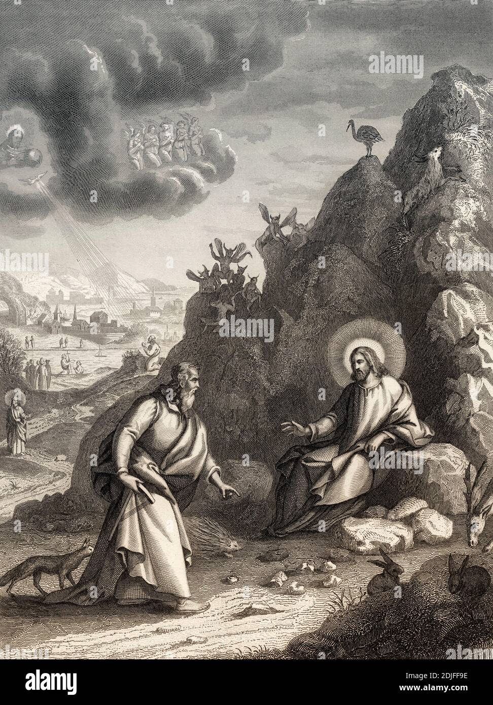 Angels attend to jesus hi-res stock photography and images - Alamy