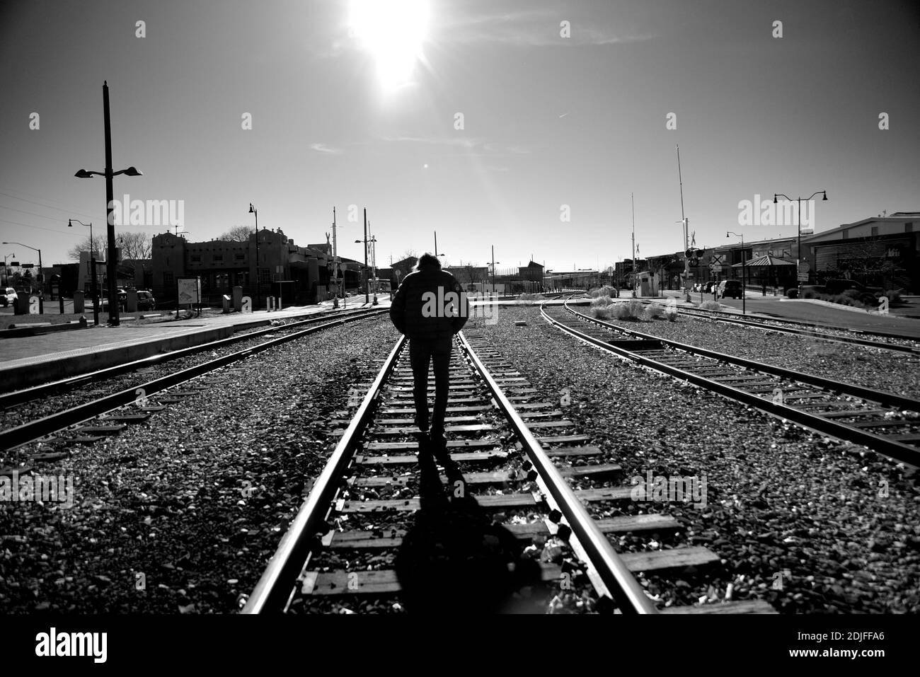 Walking along a railroad hi-res stock photography and images - Alamy