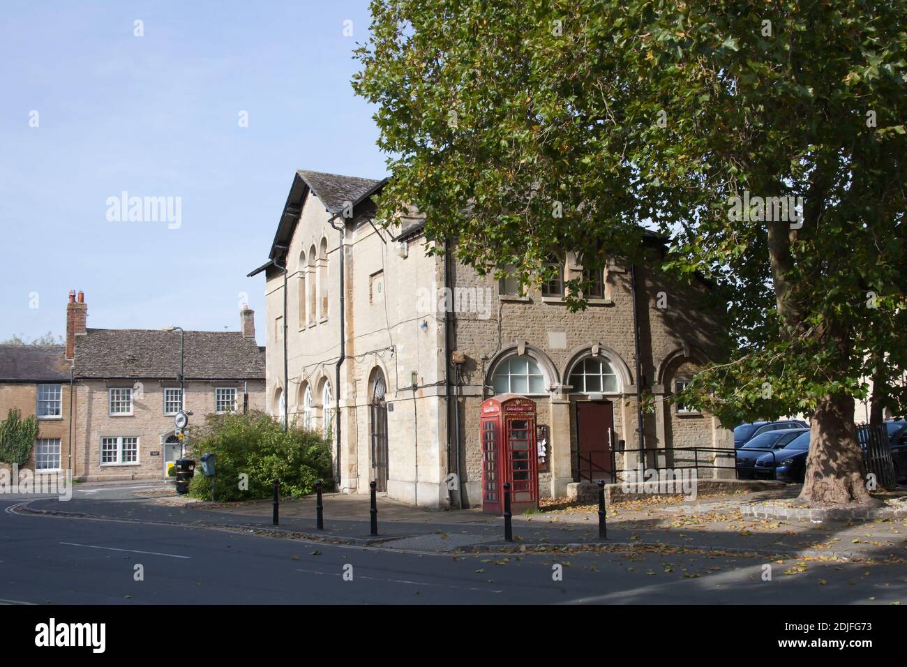 The Town Hall in Bampton on Market Square in West Oxfordshire in the UK ...