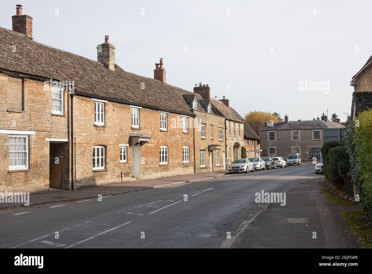 Rows of houses in Bampton, West Oxfordshire in the UK, taken 19th ...