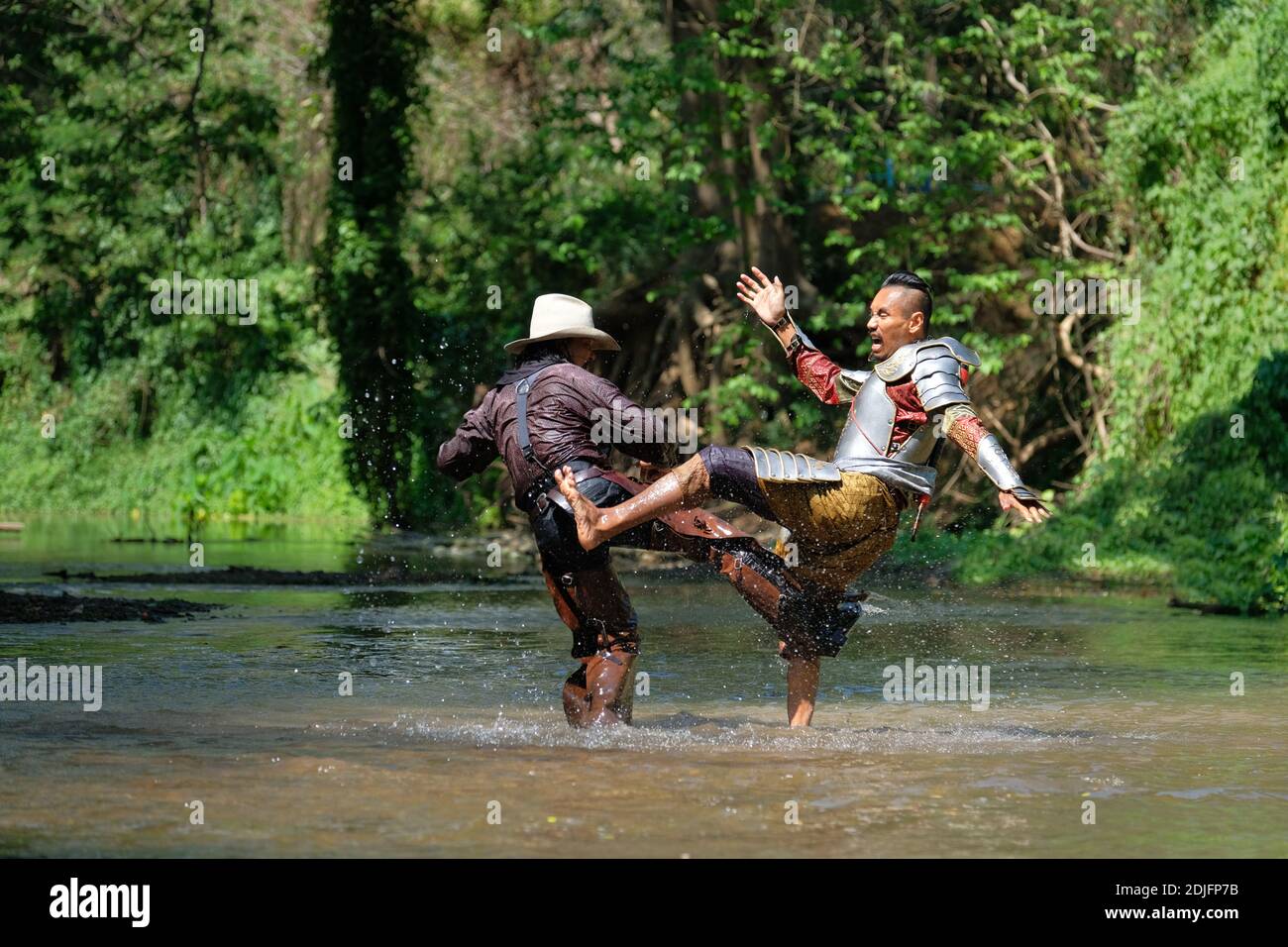 Two Warriors Fighting Two Fighting Warriors High Resolution Stock ...