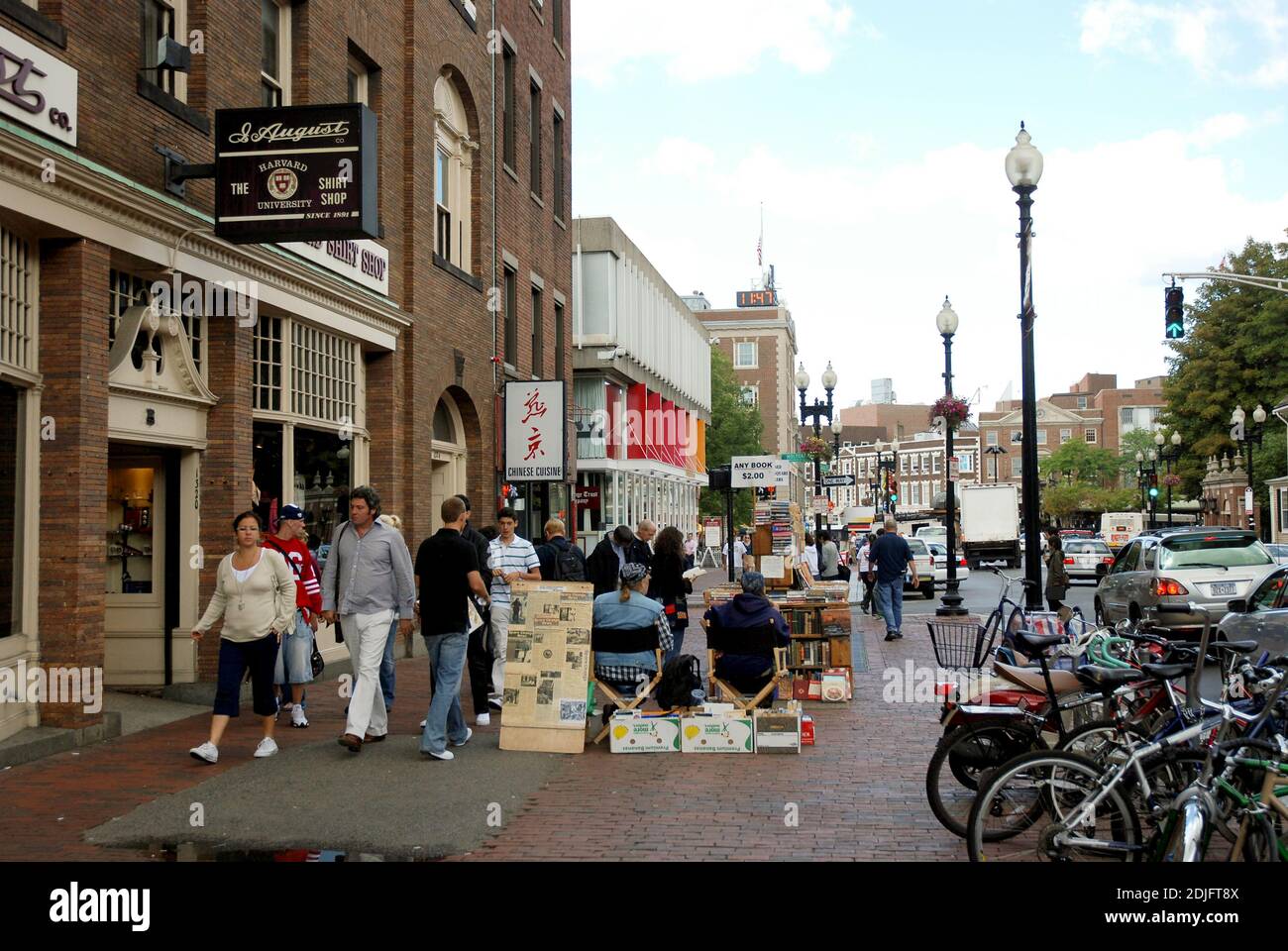 Cambridge, Massachusetts - September 2008: Street scene in the Harvard ...