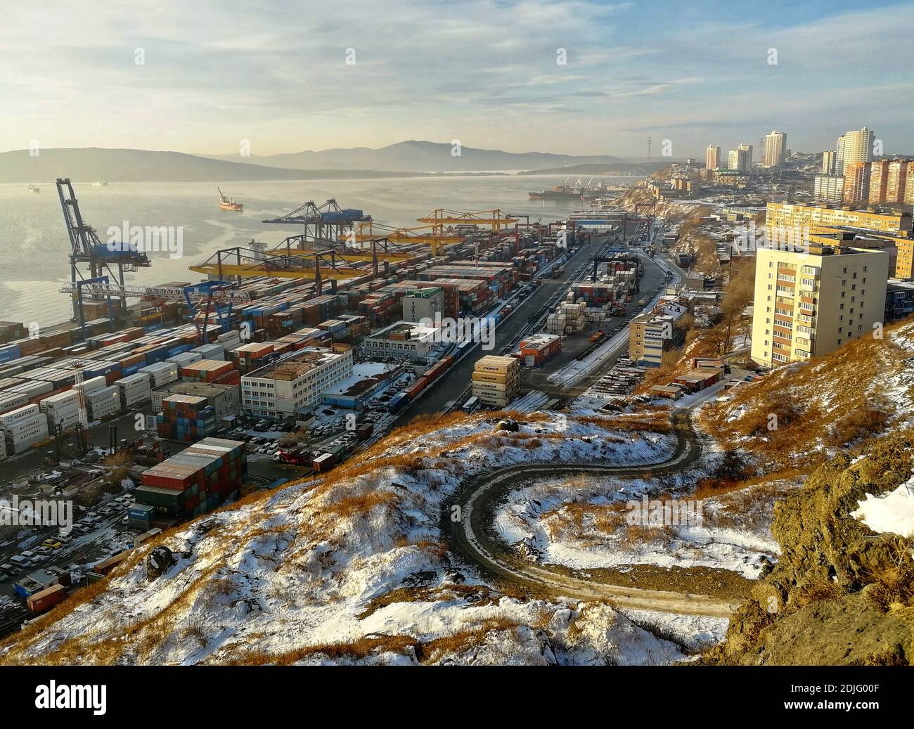 Container port day high angle exterior hi-res stock photography and ...