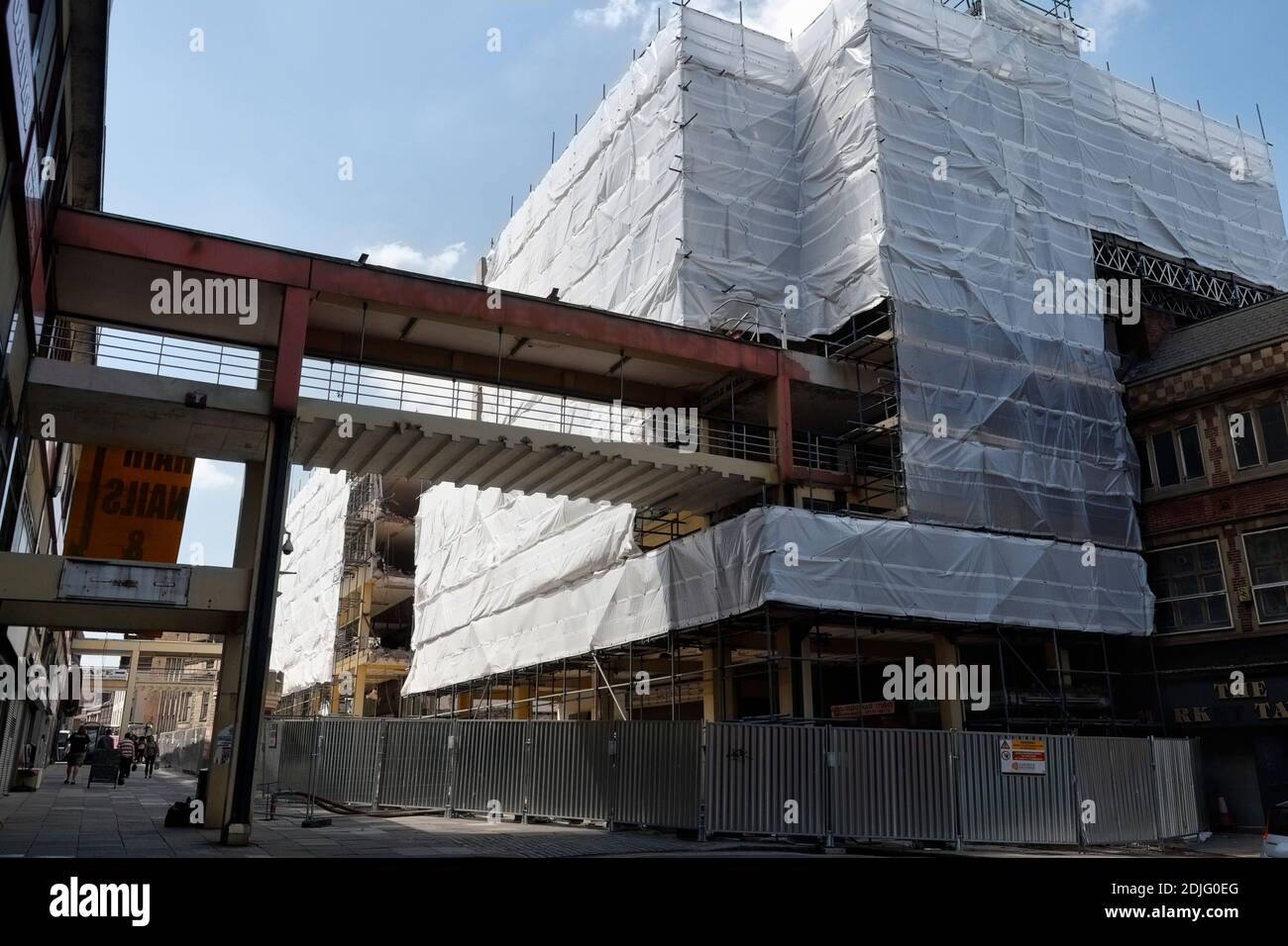 Castle Market Sheffield England, building demolition in progress ...