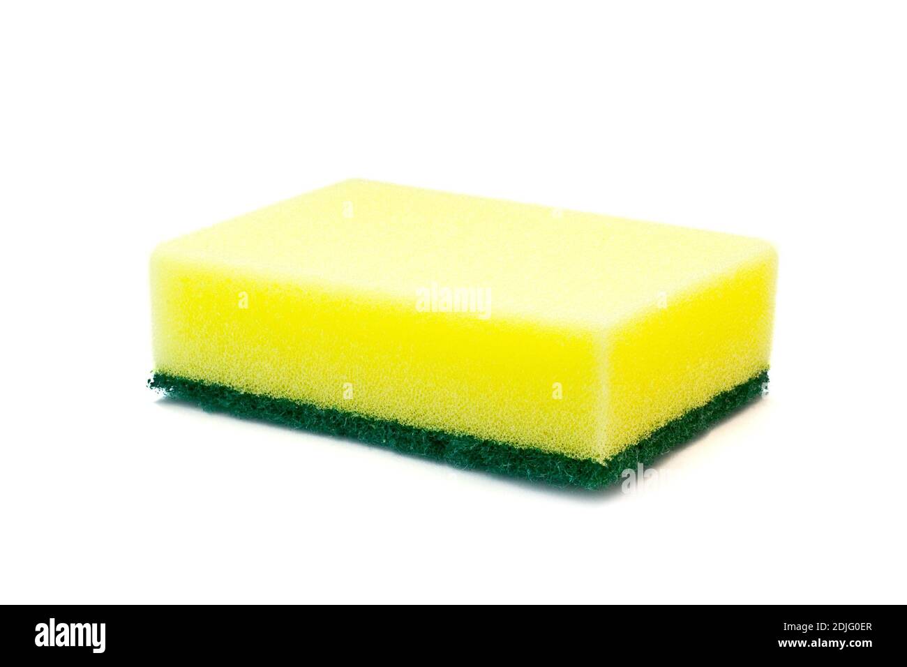 yellow sponge isolated on a white background Stock Photo - Alamy