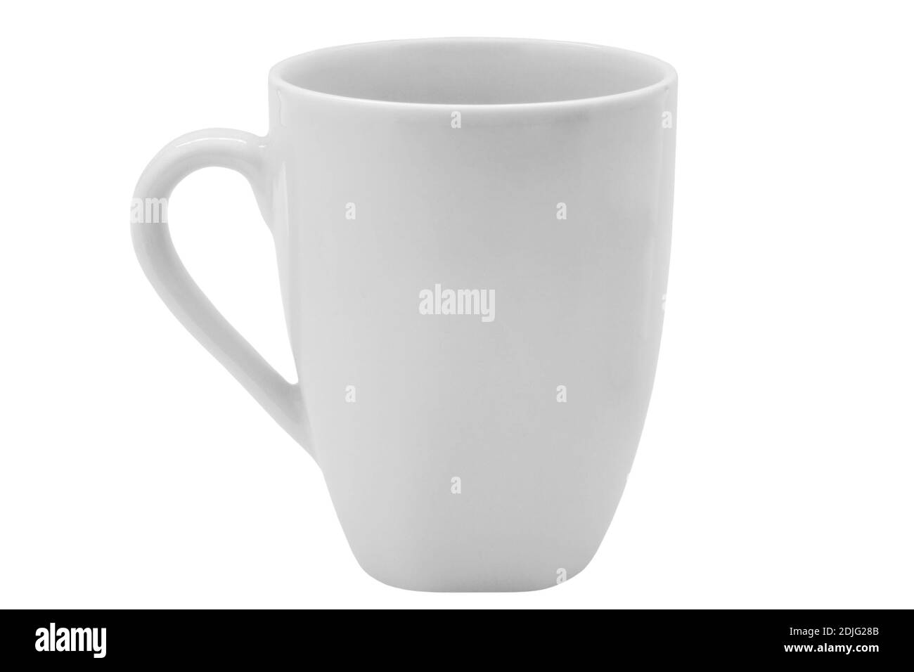 white cup isolated on a white background Stock Photo - Alamy
