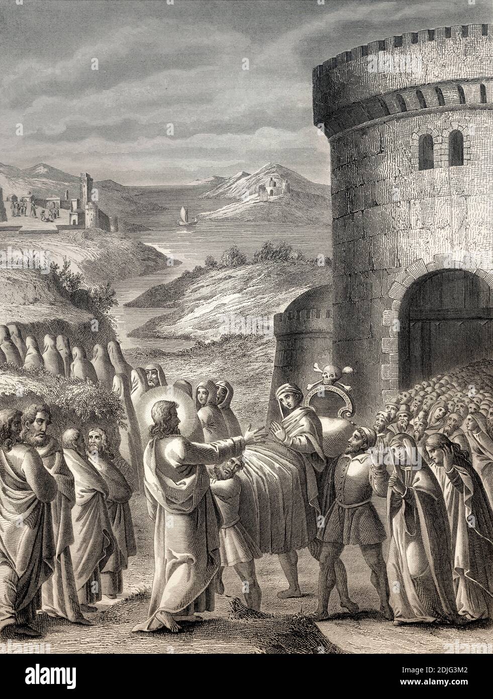 The raising of the son of the widow of Nain, New Testament, 1853 ...