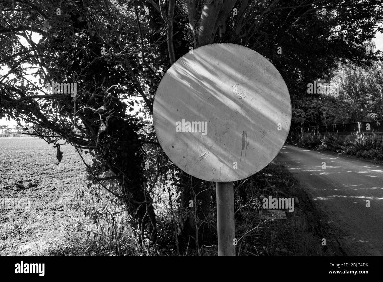 Road signs village Black and White Stock Photos & Images - Alamy