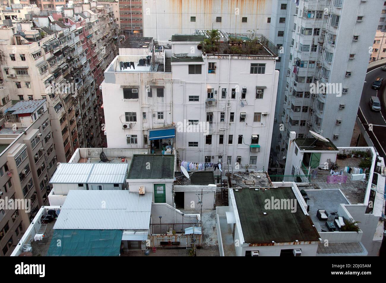 Tightly-packed high-rise apartment buildings are typical of the urban ...