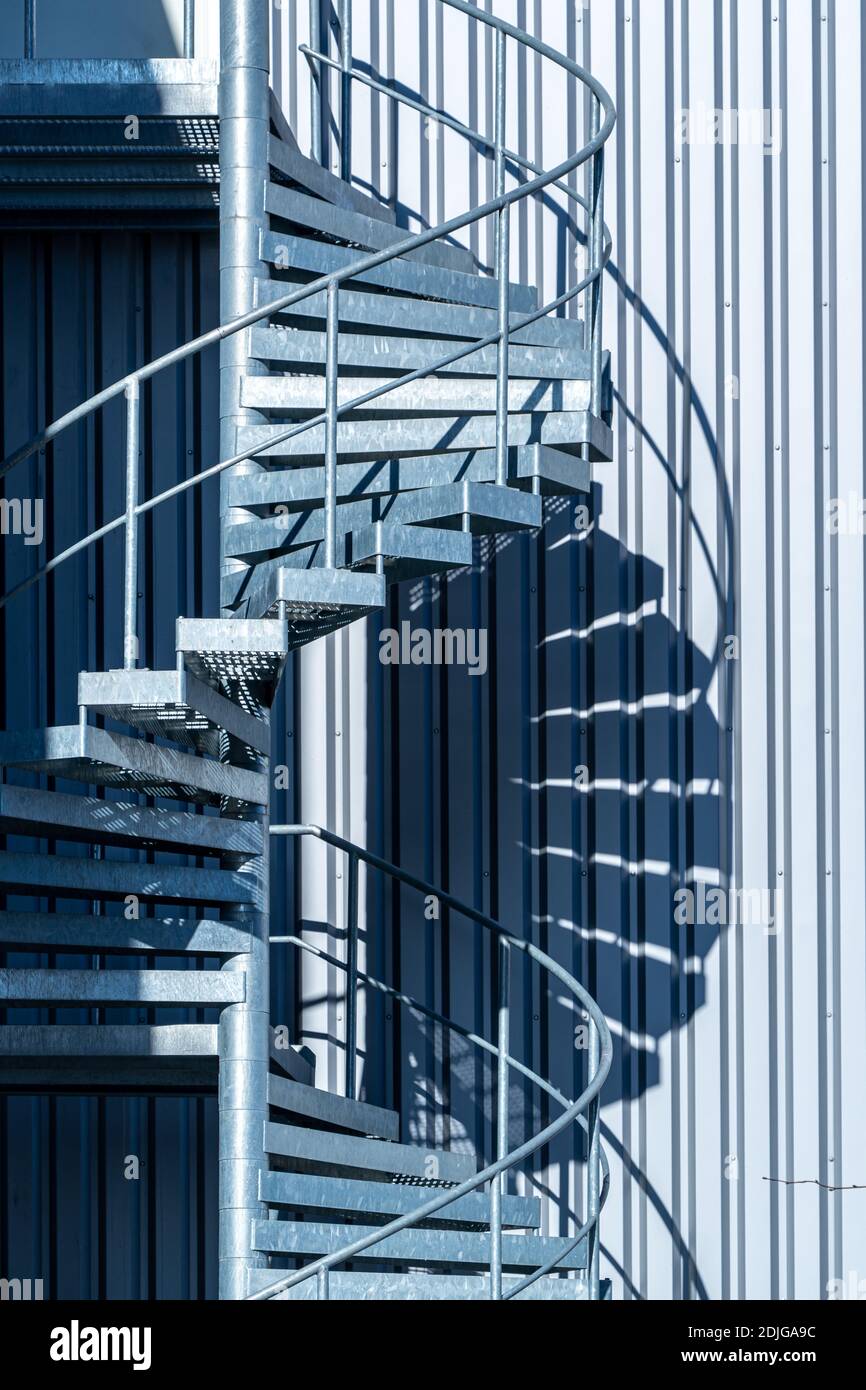 Spiral staircase warehouse hi-res stock photography and images - Alamy