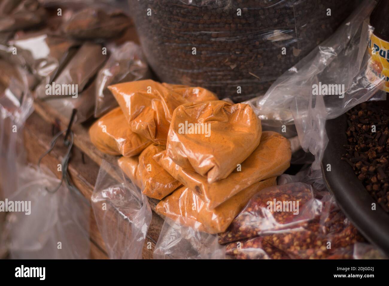 Spices sold at a popular fair Stock Photo - Alamy