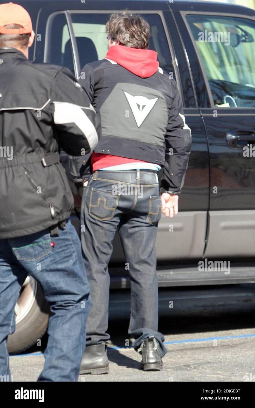 Exclusive!! Joaquin Phoenix hangs out with his biker buddies on a sunny ...