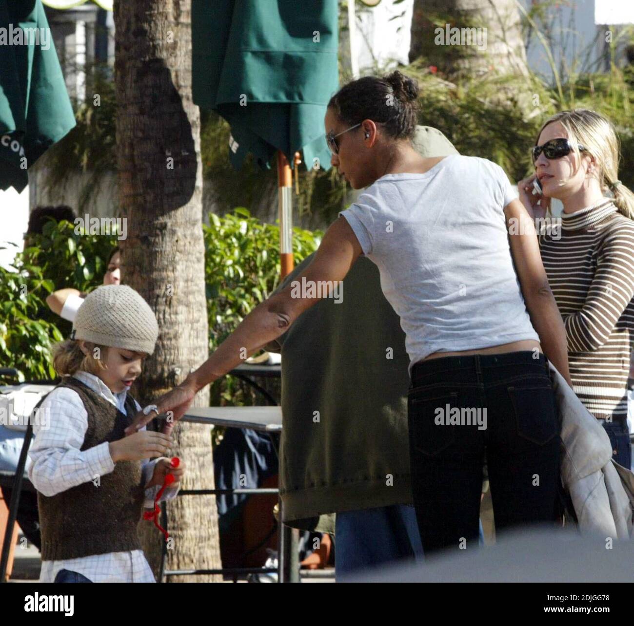 Barbara Becker with sons Noah, Elais and friends spend an afternoon on ...